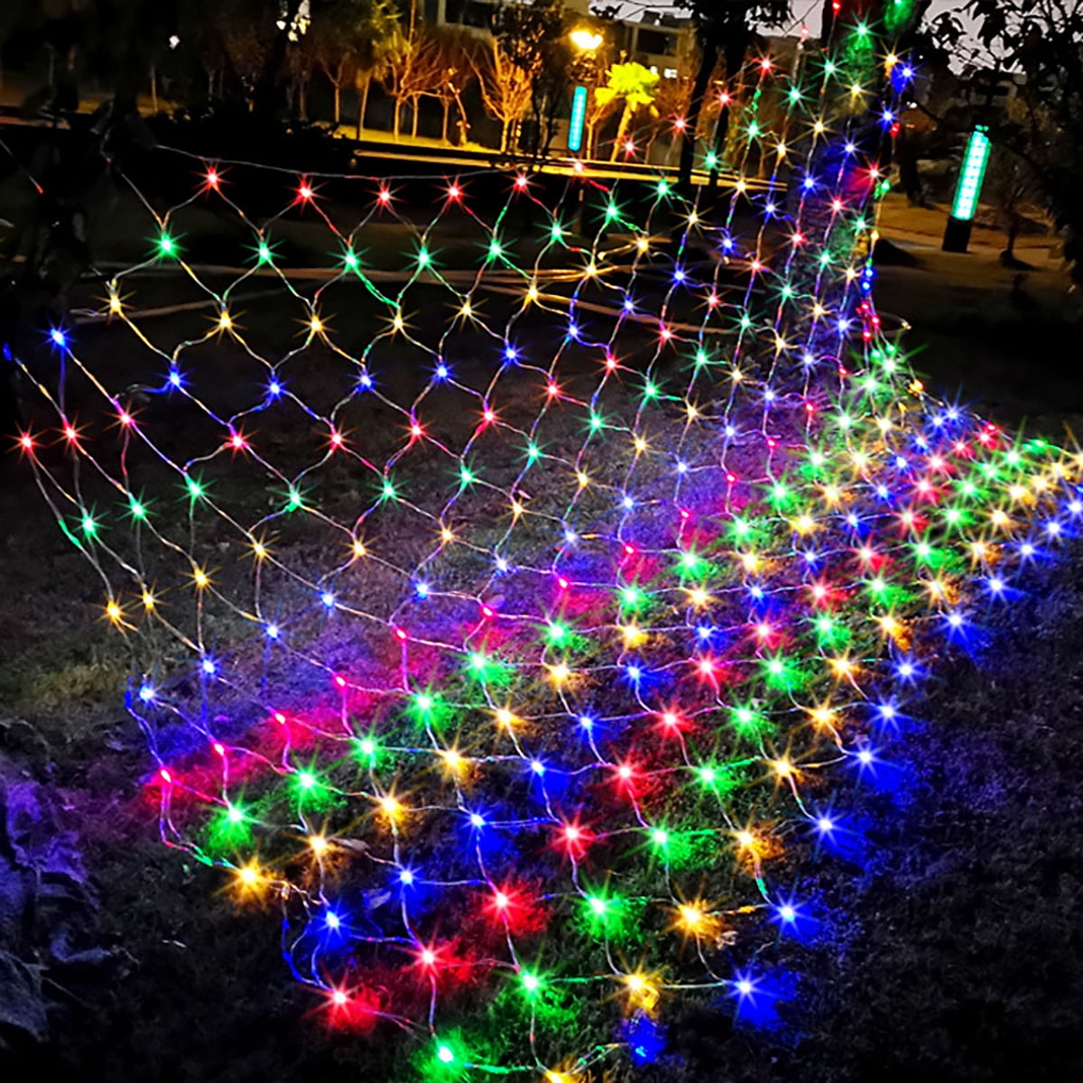 LED Twinkle Lights Fairy Net String Light ,8 Modes Plug-in Christmas ...