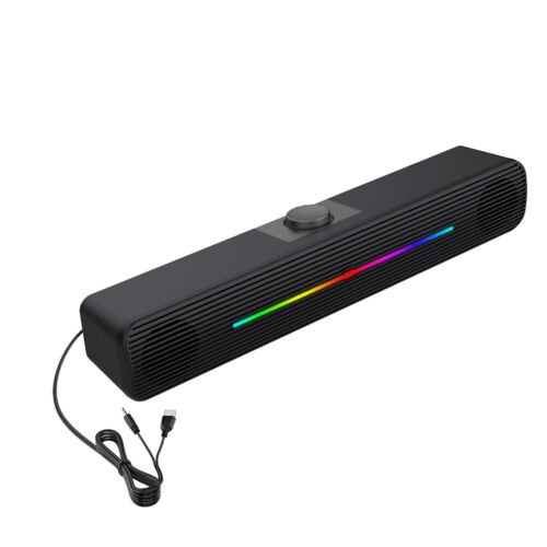 LED USB 3.5Mm Wired Sound Bar Computer Stereo Speakers USB For PC ...