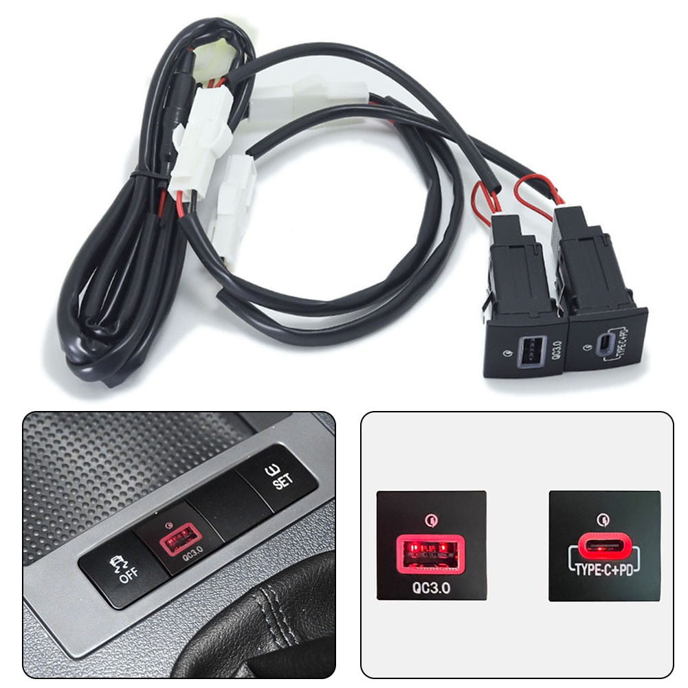 LED USB Charger Hub for Golf R-Line MK5 MK6 for Volkswagen Models 2006 ...