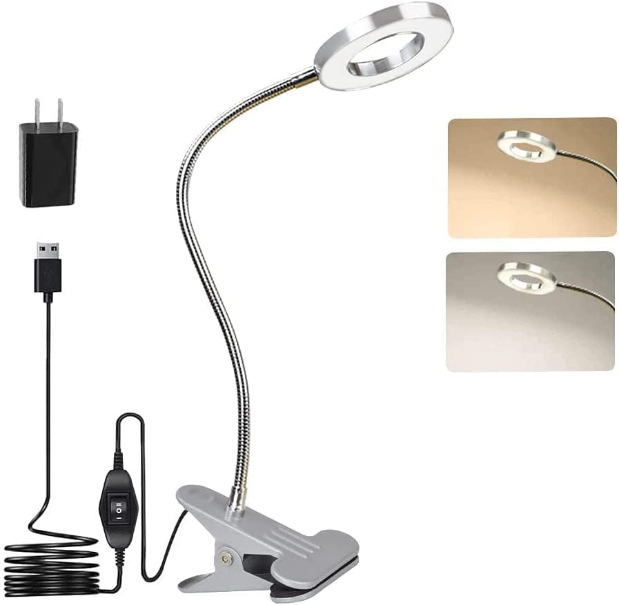 LED USB Reading Light Clip Laptop Lamp for Book,Piano,Bed Headboard ...