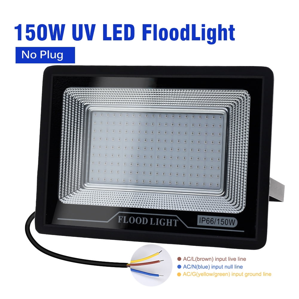 LED UV Floodlight 50W 395-400nm 220V IP66 Waterproof Stage and Party Lighting - Walmart.com