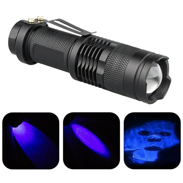 LED Ultra Violet UV 365 nm Blacklight Flashlight Inspection Lamp Torch ...