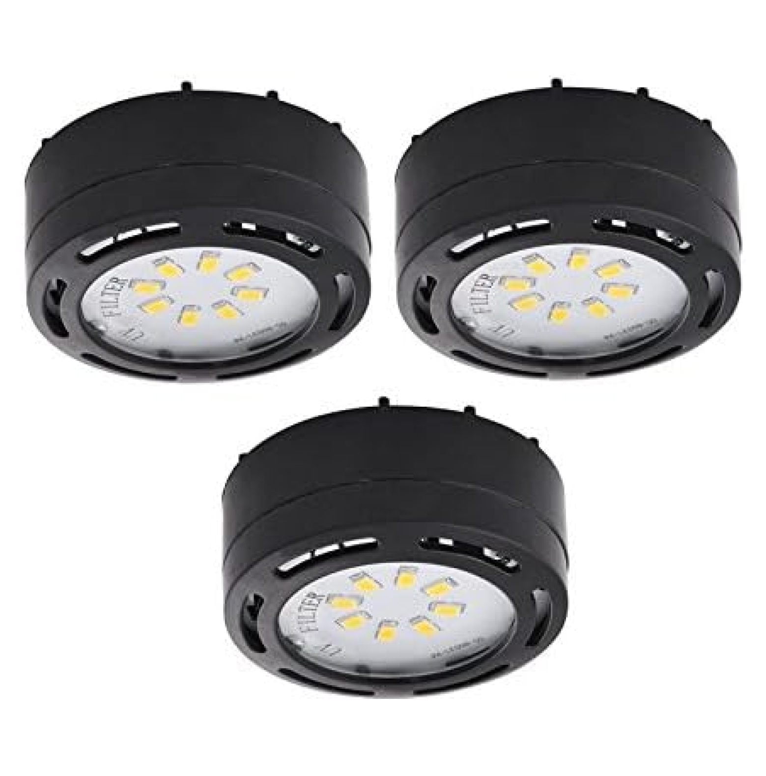 LED Under Cabinet Puck Light Accent Kit 120 Volts (Set of 3 Puck Lights ...