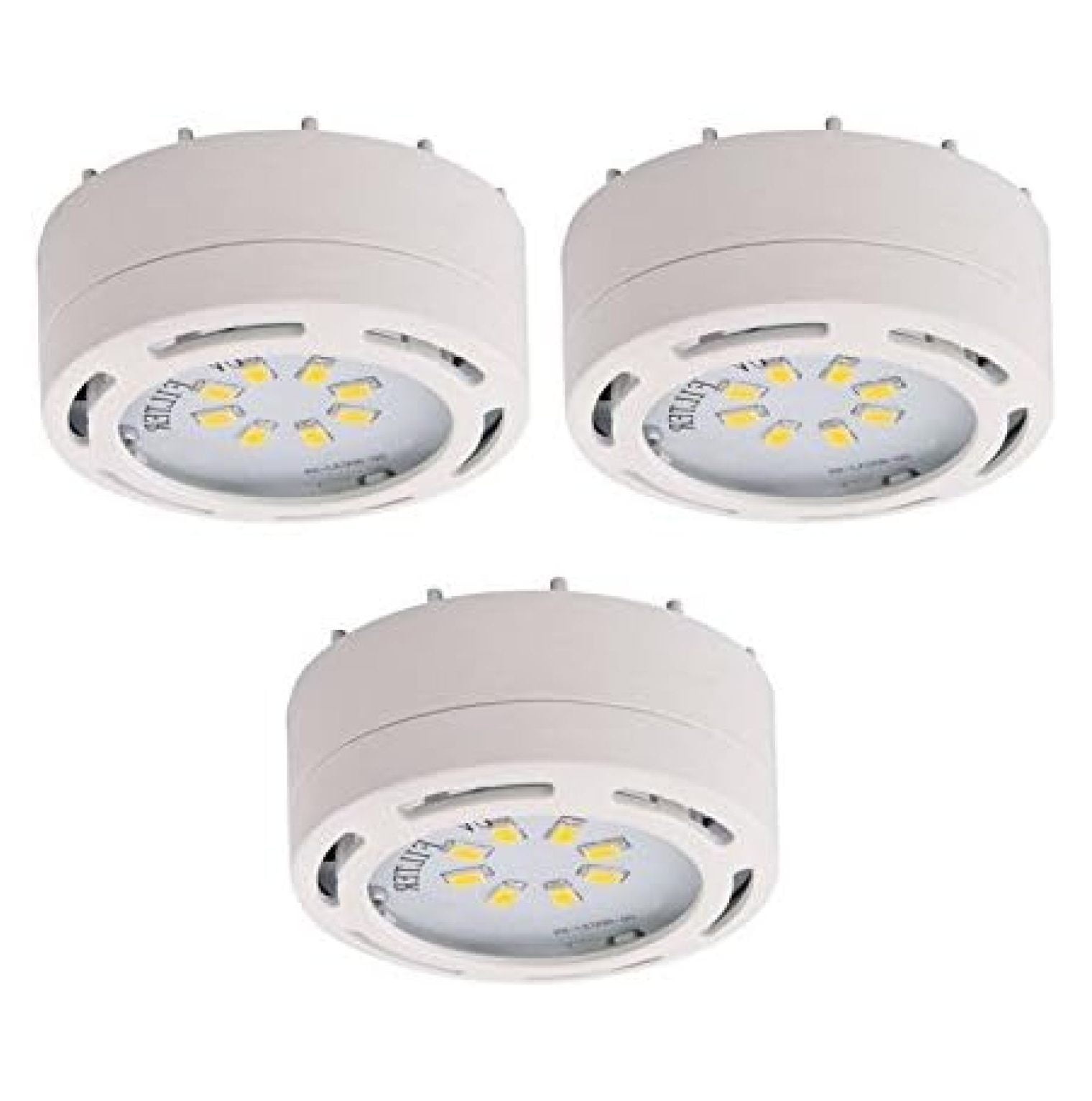 LED Under Cabinet Puck Light Accent Kit 120 Volts (Set of 3 Puck Lights ...
