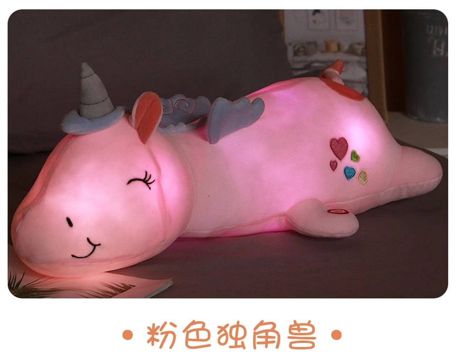 Mersariphy LED Unicorn Plush Toy, Light-Up Stuffed Animal Pillow, Soft ...