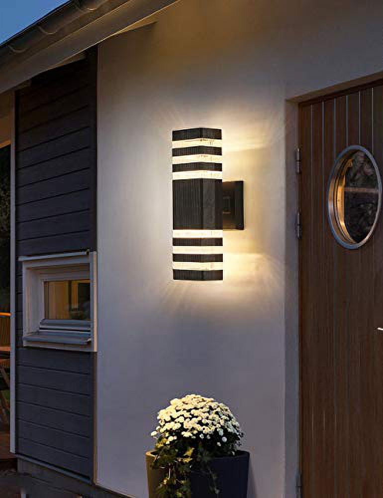 LED Up and Down Outdoor Wall Light 12W 3000K Warm White, Waterproof ...