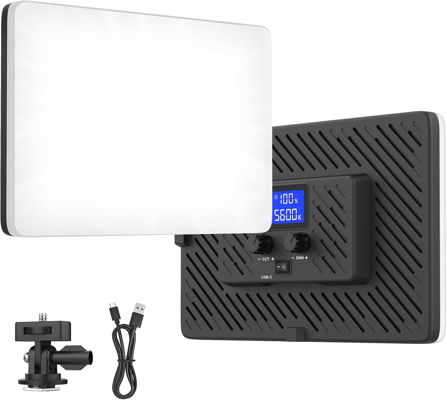 LED Video Light Panel, Photography Lighting Portable Camera Light Built ...