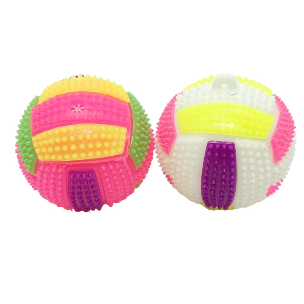 LED Volleyball Flashing Light Up Bouncing Hedgehog Ball Kids Toy Color ...