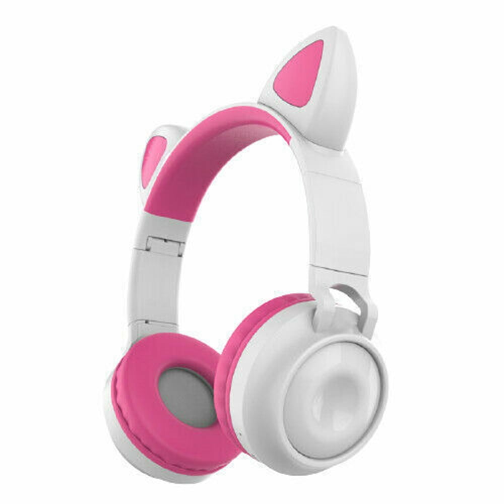 LED W/Mic Headphones For Kids Girls Soundworx Bluetooth Wireless Cat ...