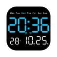 LED Wall Clock with Remote Control, Digital Display Temperature, Room ...