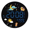 LED Wall Clock with Temperature Tracking 20cm Display Indoor Climate ...