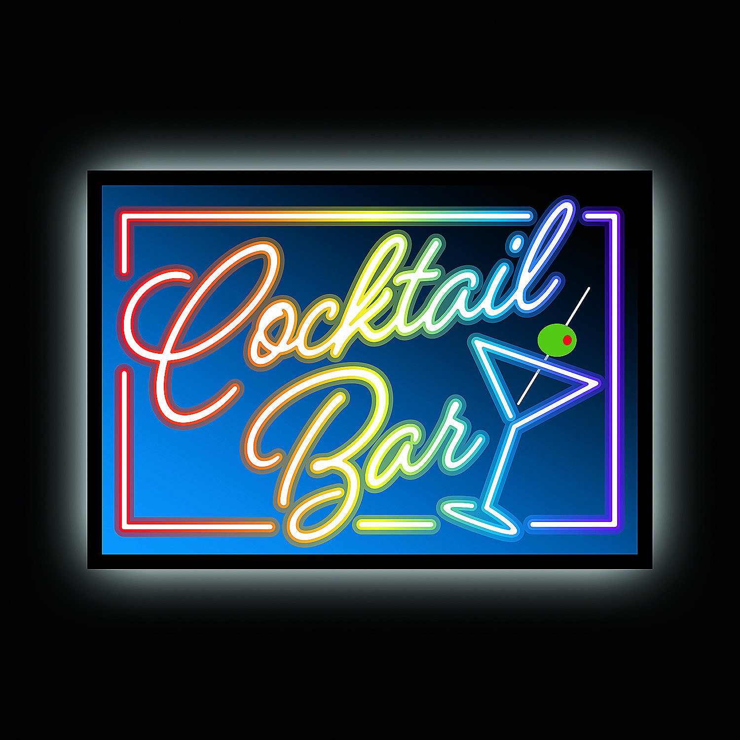 LED Wall Decor, Neo Lite, Rectangle, Cocktail Bar - Walmart.com
