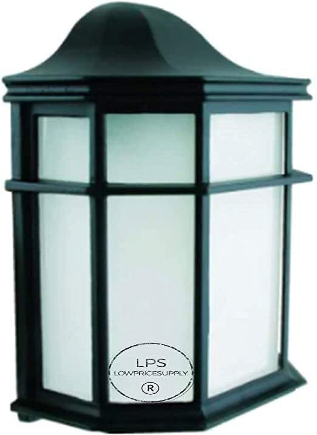 "LED Wall Fixture, 9 Watt, 120 Volt, Black, White Acrylic Lens ...