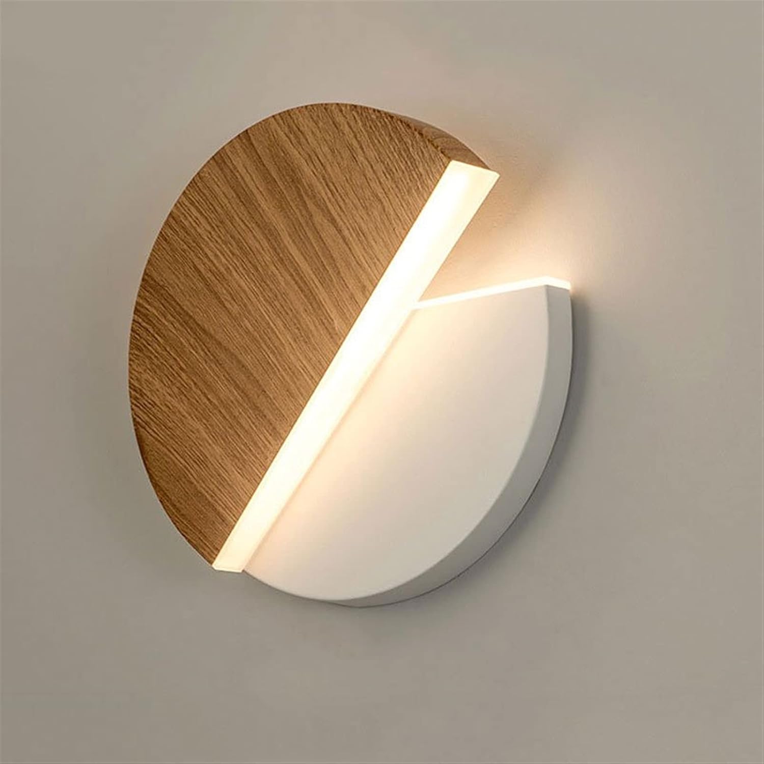 LED Wall Lamp 360 Degree Rotation Adjustable Bedside Lights White Black ...