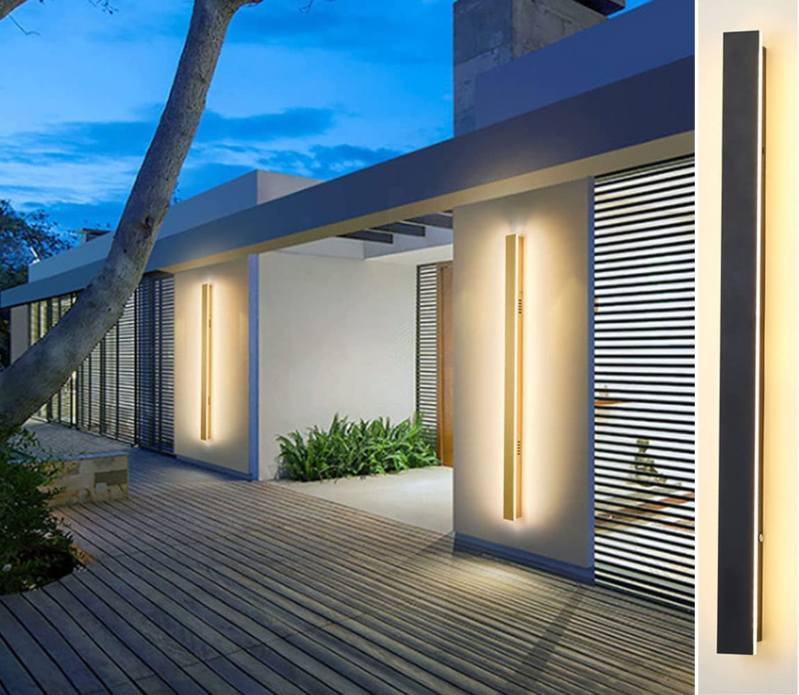 LED Wall Lamp Outdoor Modern Waterproof IP67 Porch Garden Long Wall ...