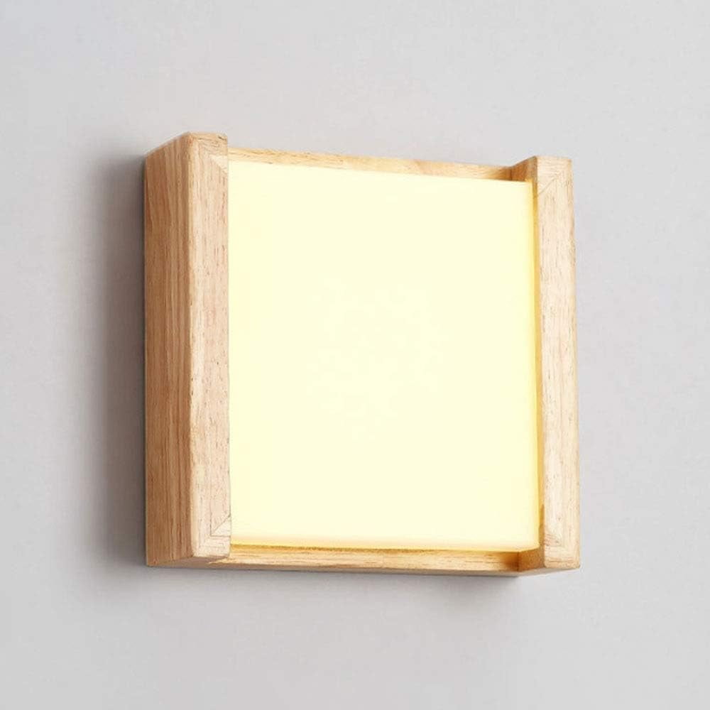 LED Wall Light Modern Wall Sconce, Indoor Wood Wall Lamp with Acrylic ...