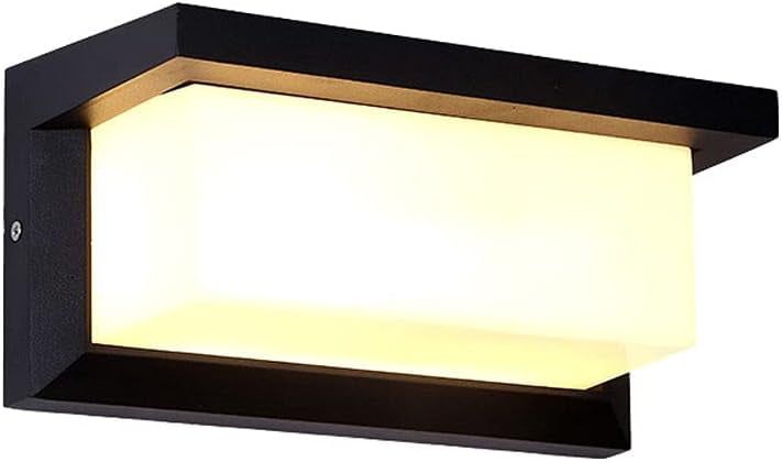 LED Wall Light Outside Wall Sconce, IP65 Waterproof Square Outside ...