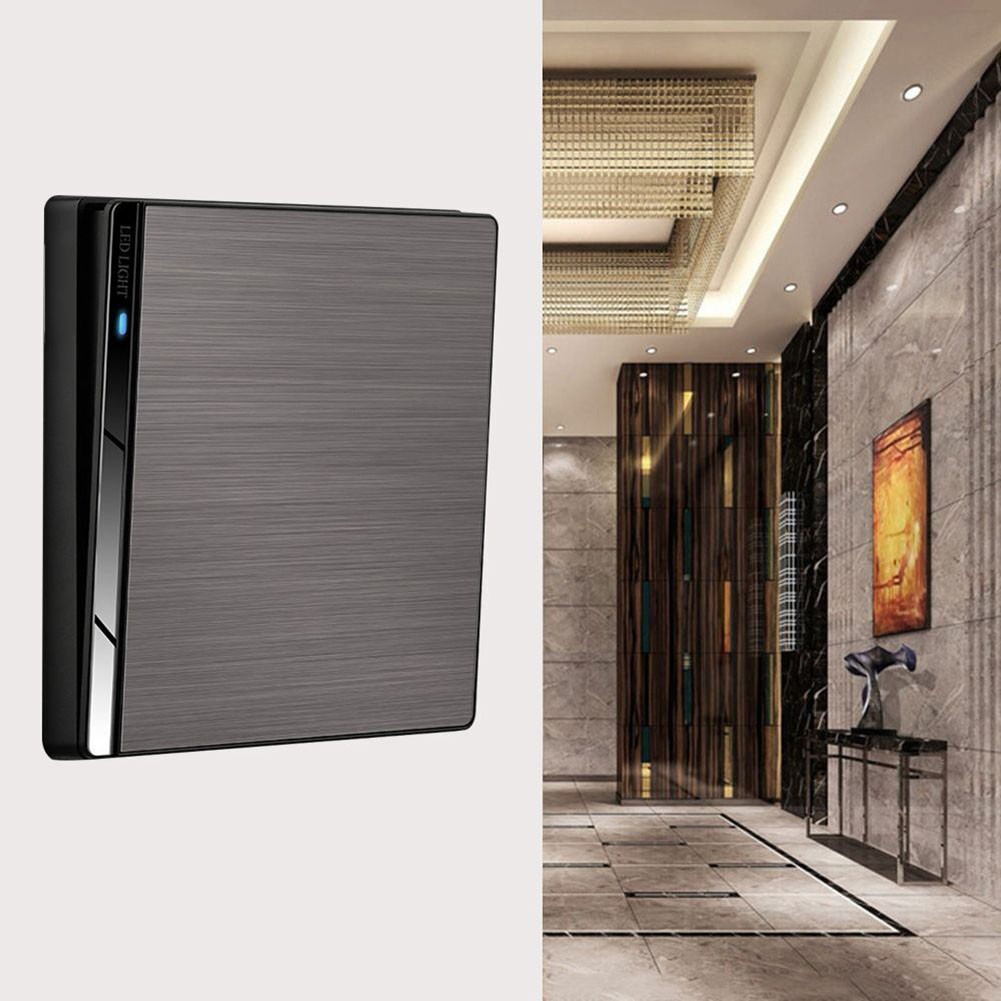 LED Wall Light Switch Rocker Switch Push Button Switch 1/2/3/4 Gang 1 ...