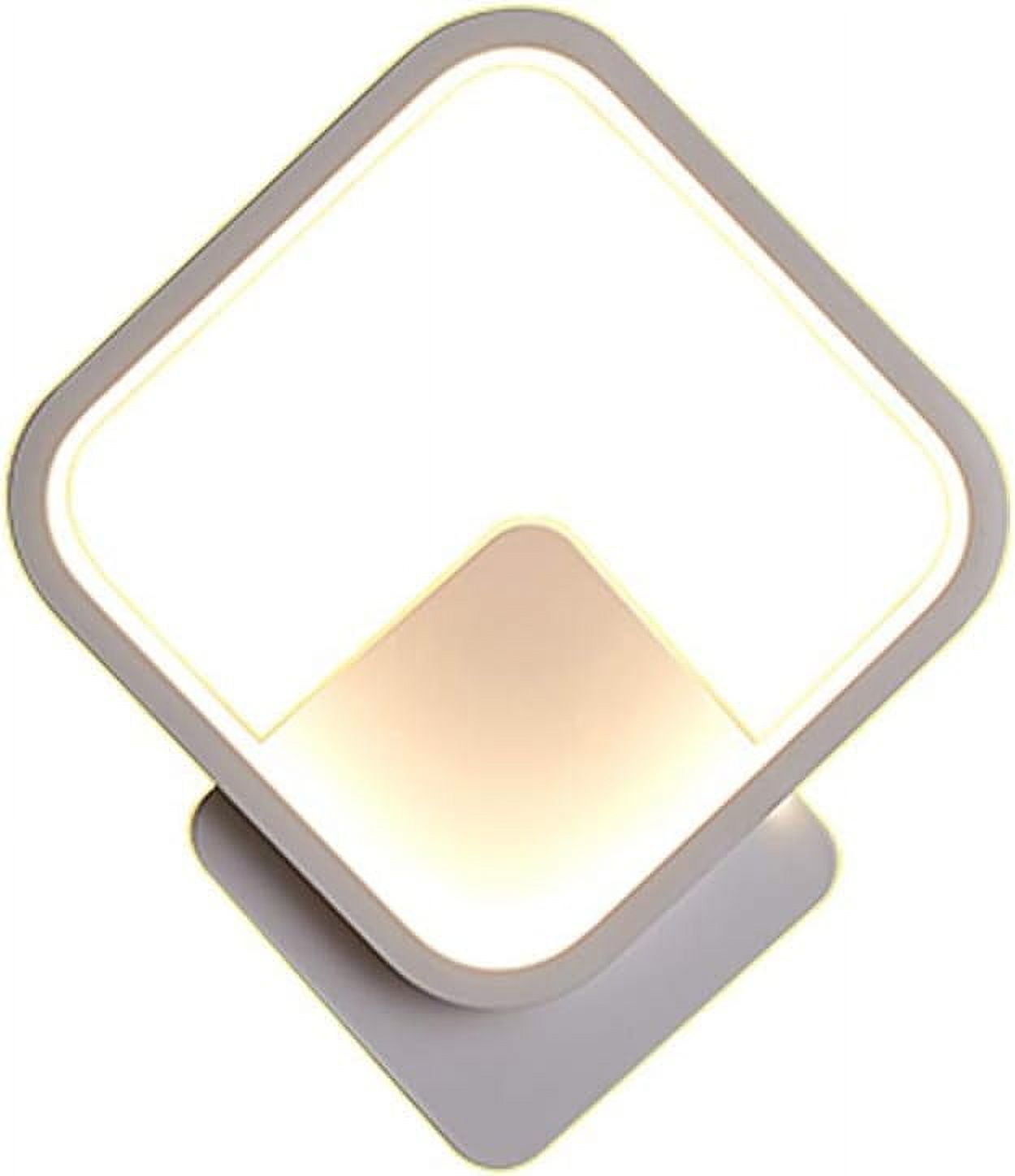 LED Wall Lighting Fixture, Modern Metal Square Wall Sconces, Adjustable ...