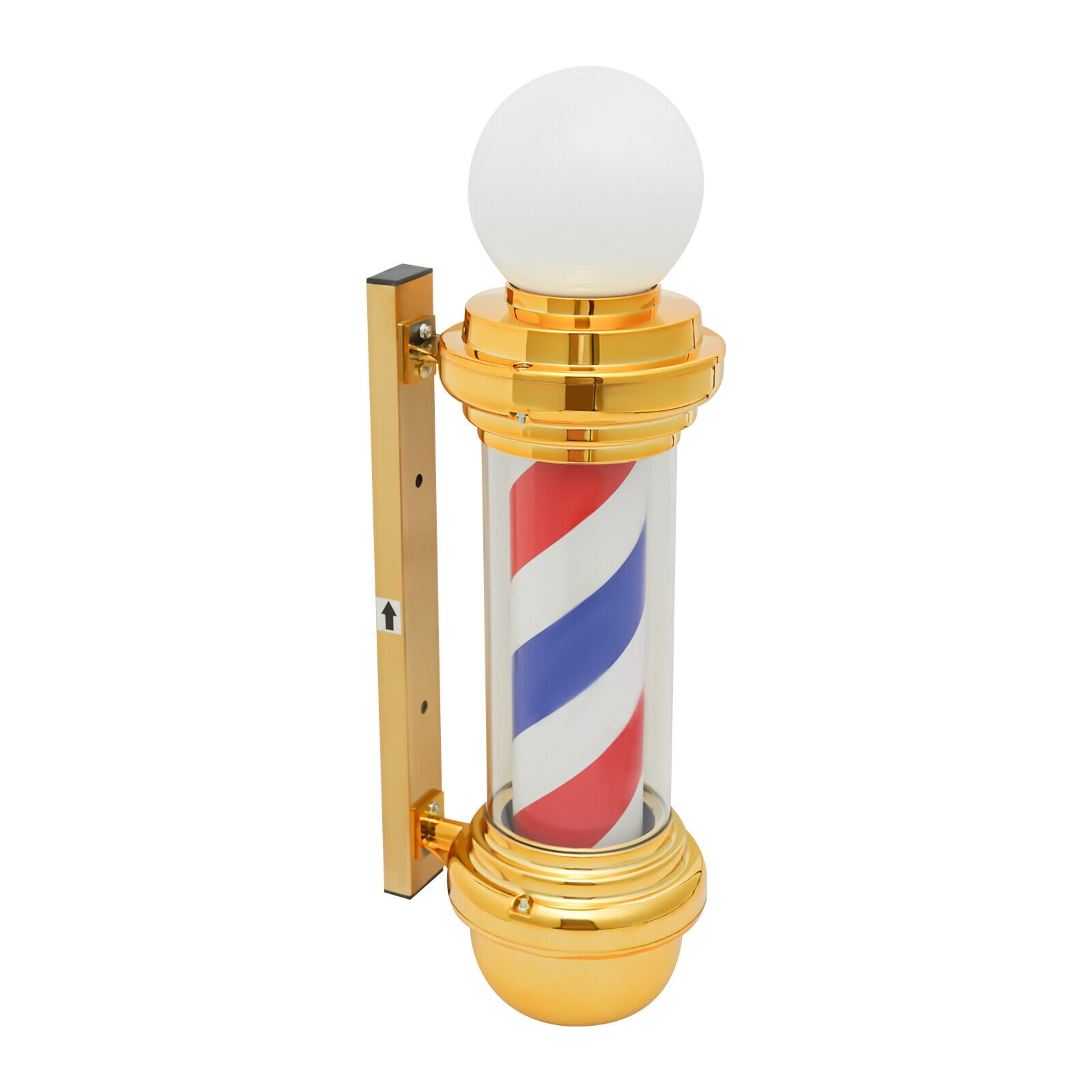 LED Wall Mount Rotating Pole Light Hair Salon Barber Shop Spinning ...