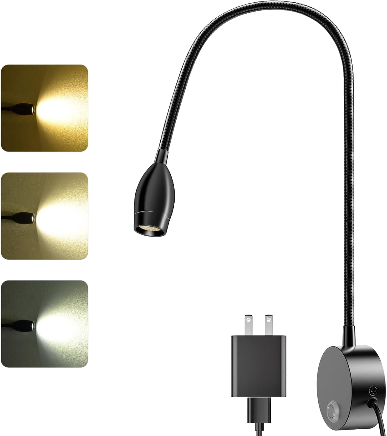 LED Wall Mounted Reading Light, Bedside Reading Lights for Bed with ...