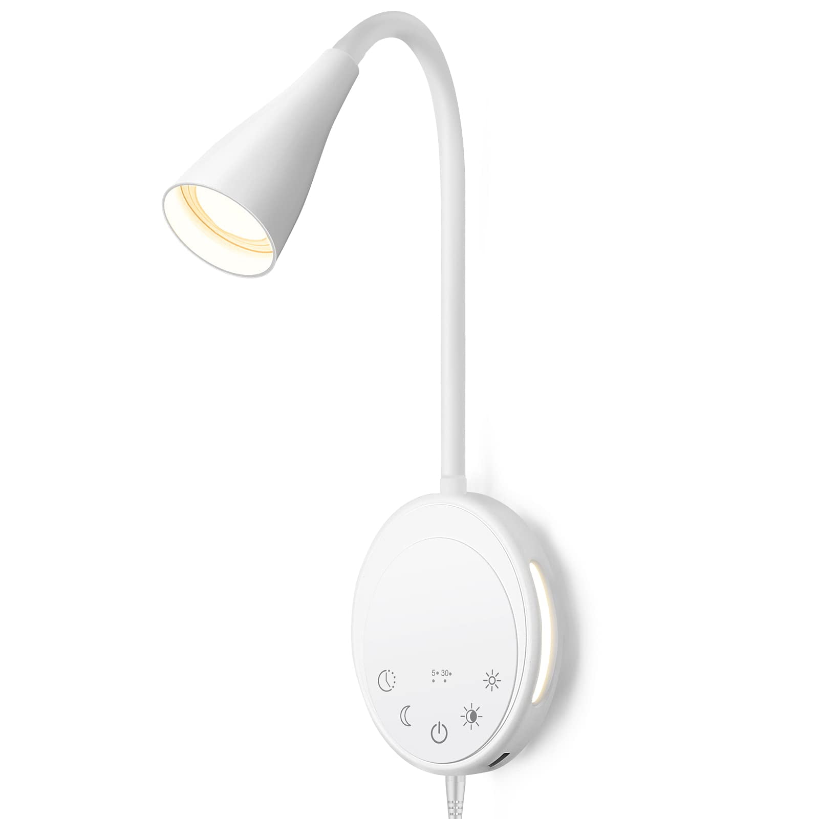 LED Wall Mounted Reading Light, Book Light for Reading in Bed with ...