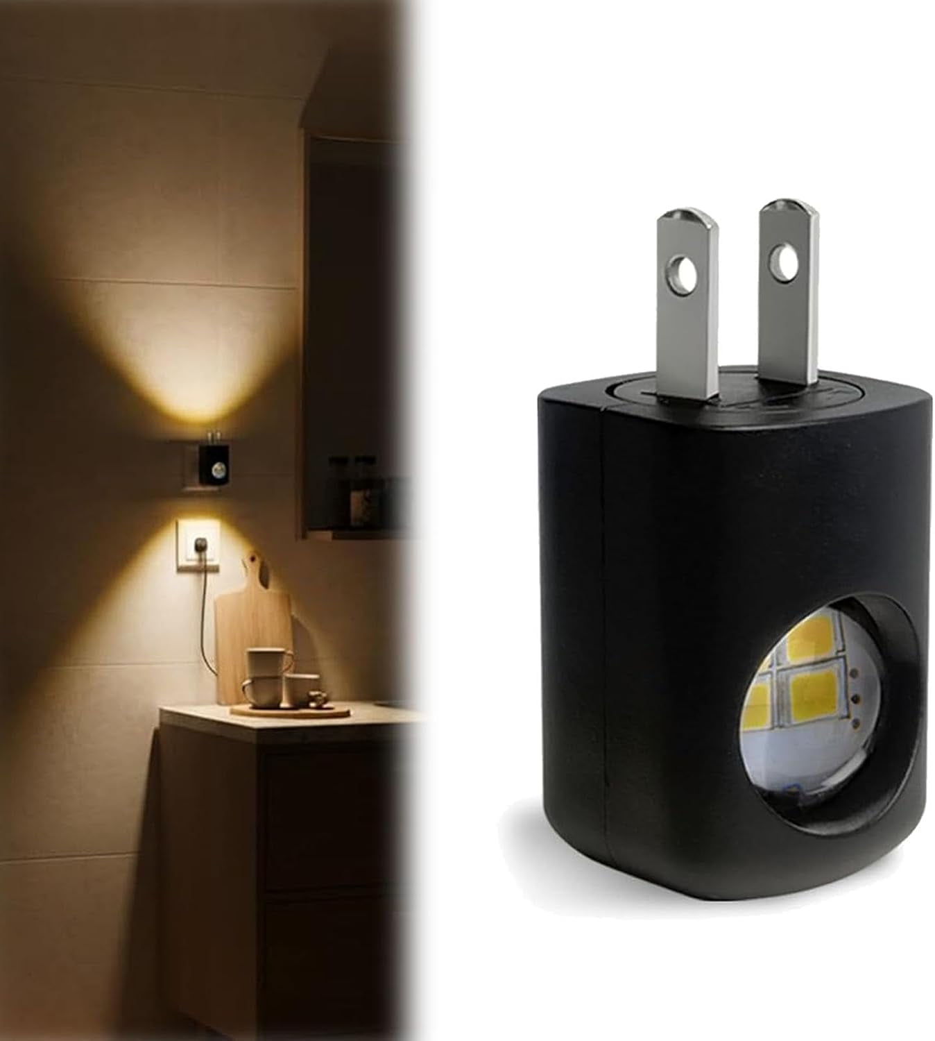 LED Wall Plug Night Light with Dusk to Dawn Sensor, Auto On/Off Mini ...