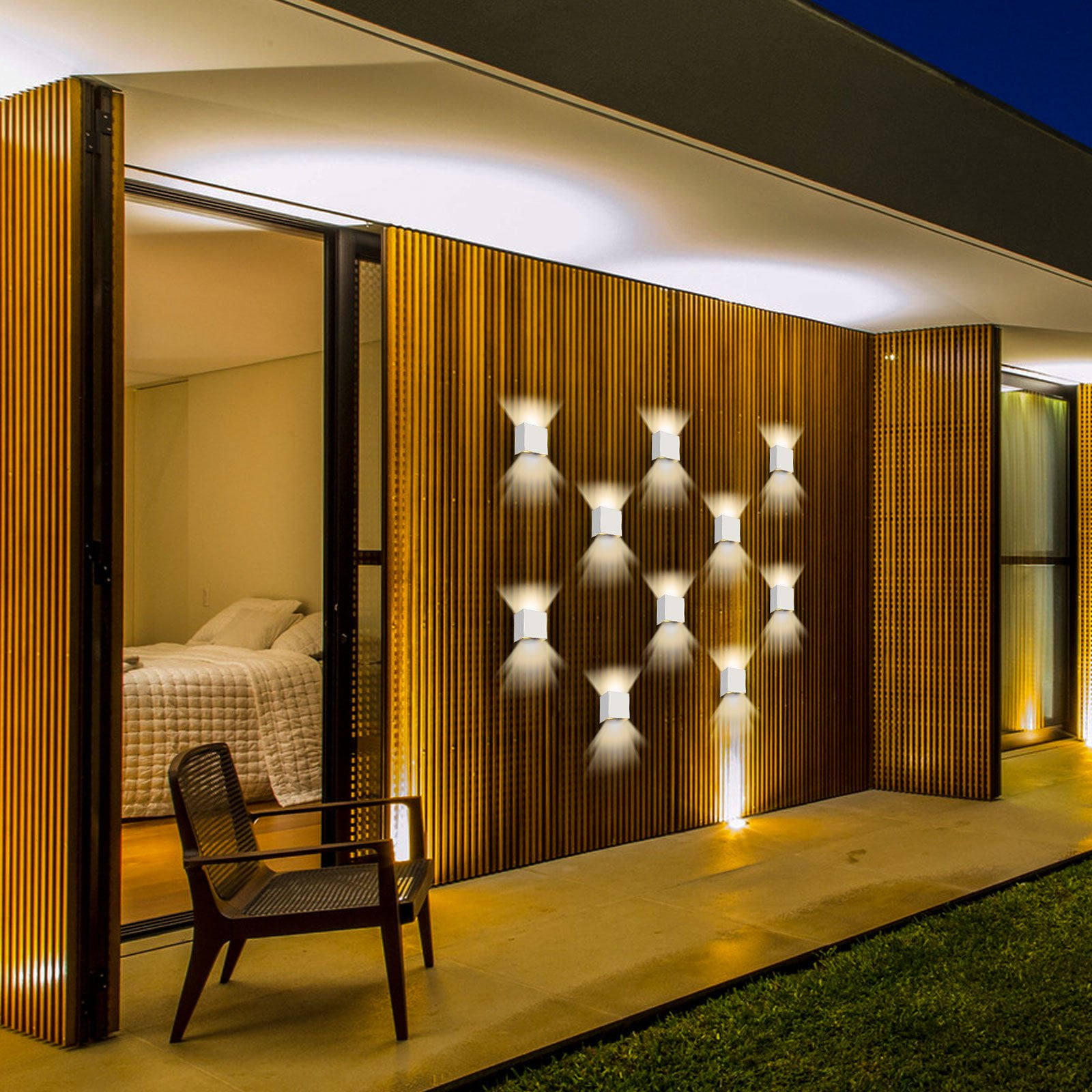 LED Wall Sconce Mini Hardwired, Modern Wall Lamp, Up Down Wall Mount ...