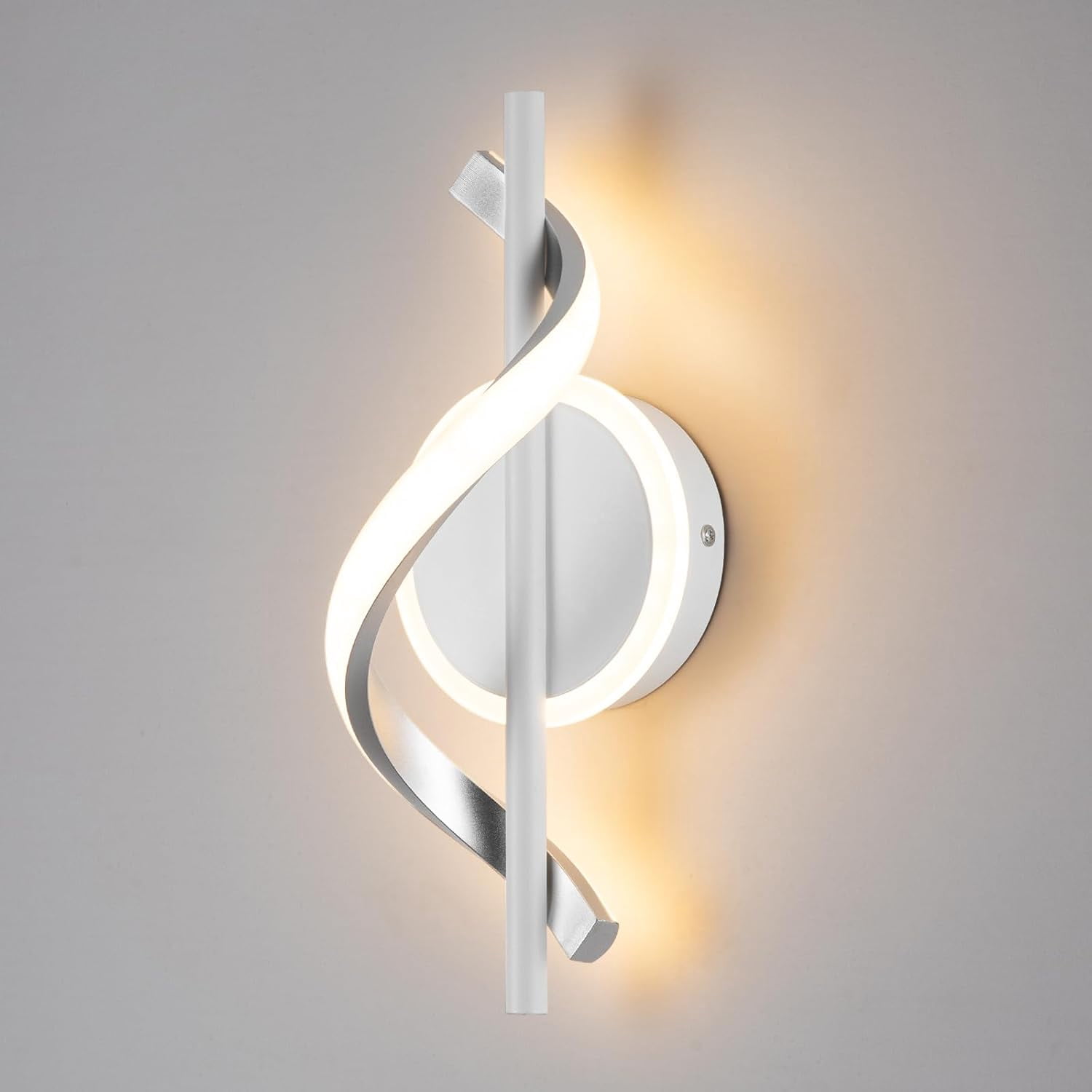 LED Wall Sconces Indoor, 12W LED Wall Mount Lights, Modern Spiral Wall ...