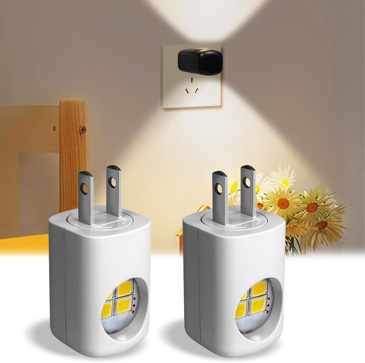 LED Wall Socket Night Light, 2026 New Mini LED Night Light Plug in Wall ...