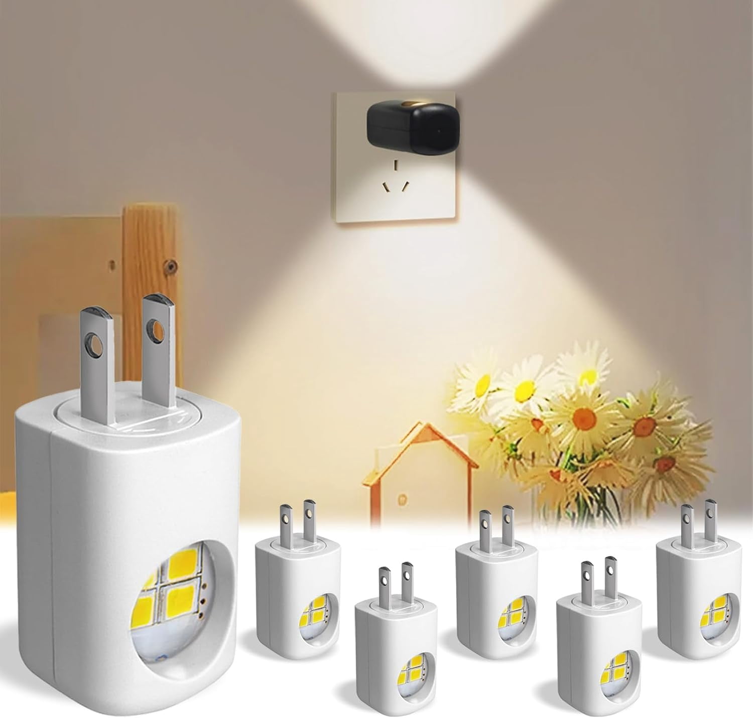 LED Wall Socket Night Light, 2026 New Mini LED Night Light Plug in Wall ...