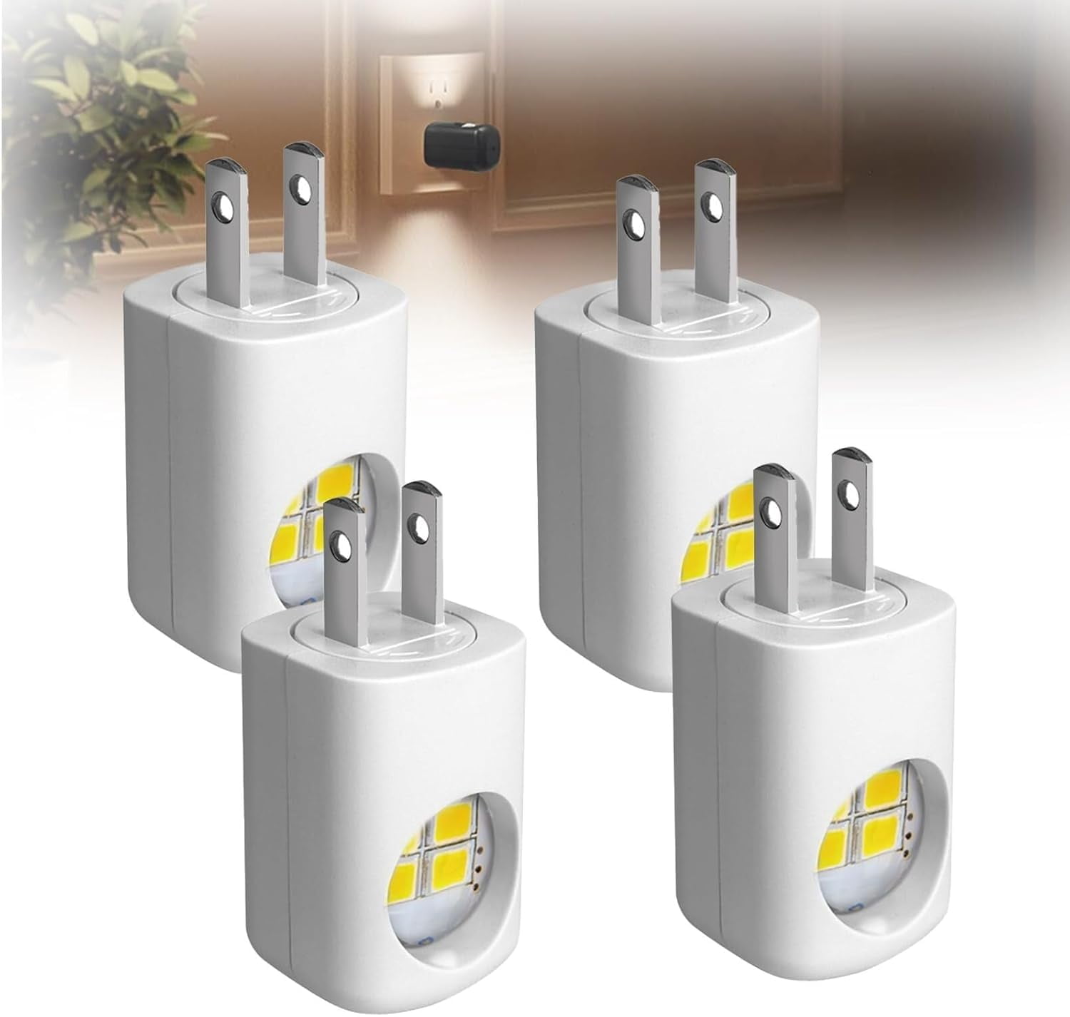 LED Wall Socket Night Light, 360° Adjustable, 5000K Mini Daylight ...
