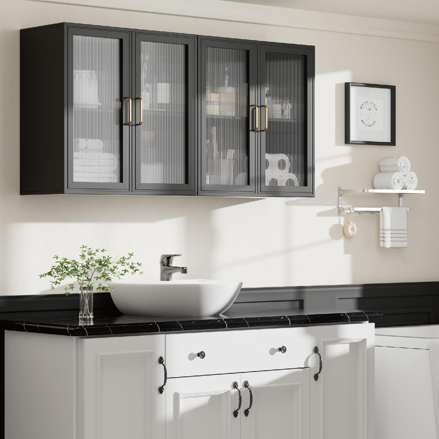 LED Wall Storage Cabinets - Upper Kitchen Cabinets Laundry Wall Mounted ...
