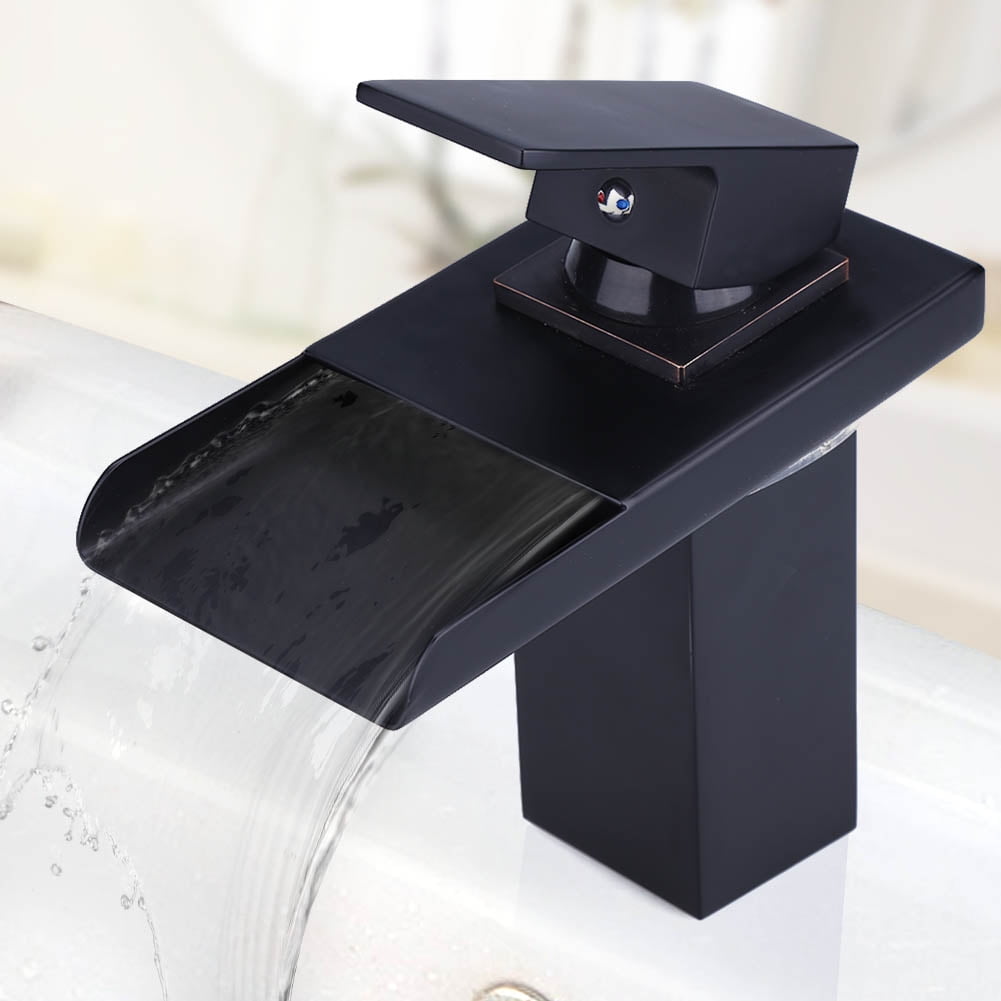 LED Water Flow Blue/Green/Red Light Single Handle Basin Mixer Tap ...