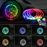 LED Wheel Ring Rim Lights RGB Color Chasing Turn Signal IP68 Bluetooth ...