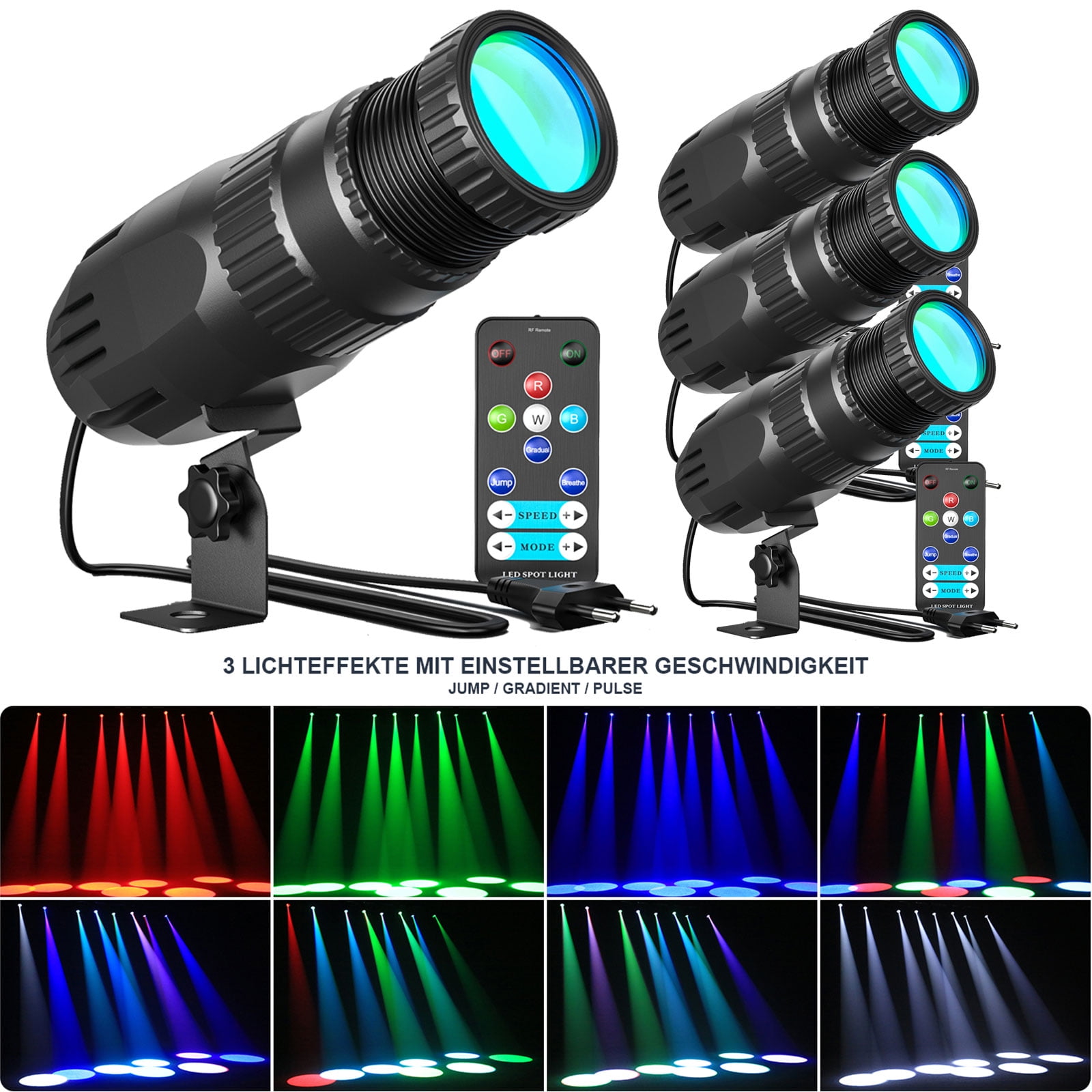 LED White Spot Light Led Pin Spot, Manual Focus, With Remote for DJ ...