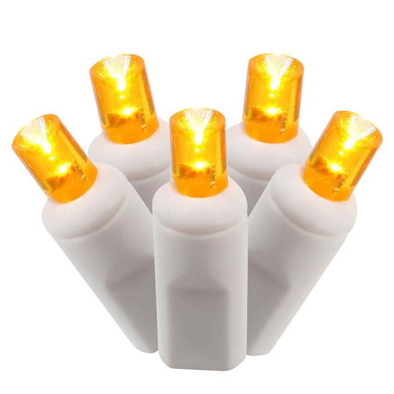 LED White Wire End Connecting 4 in. Spacing 34 ft. Long Light Set with ...