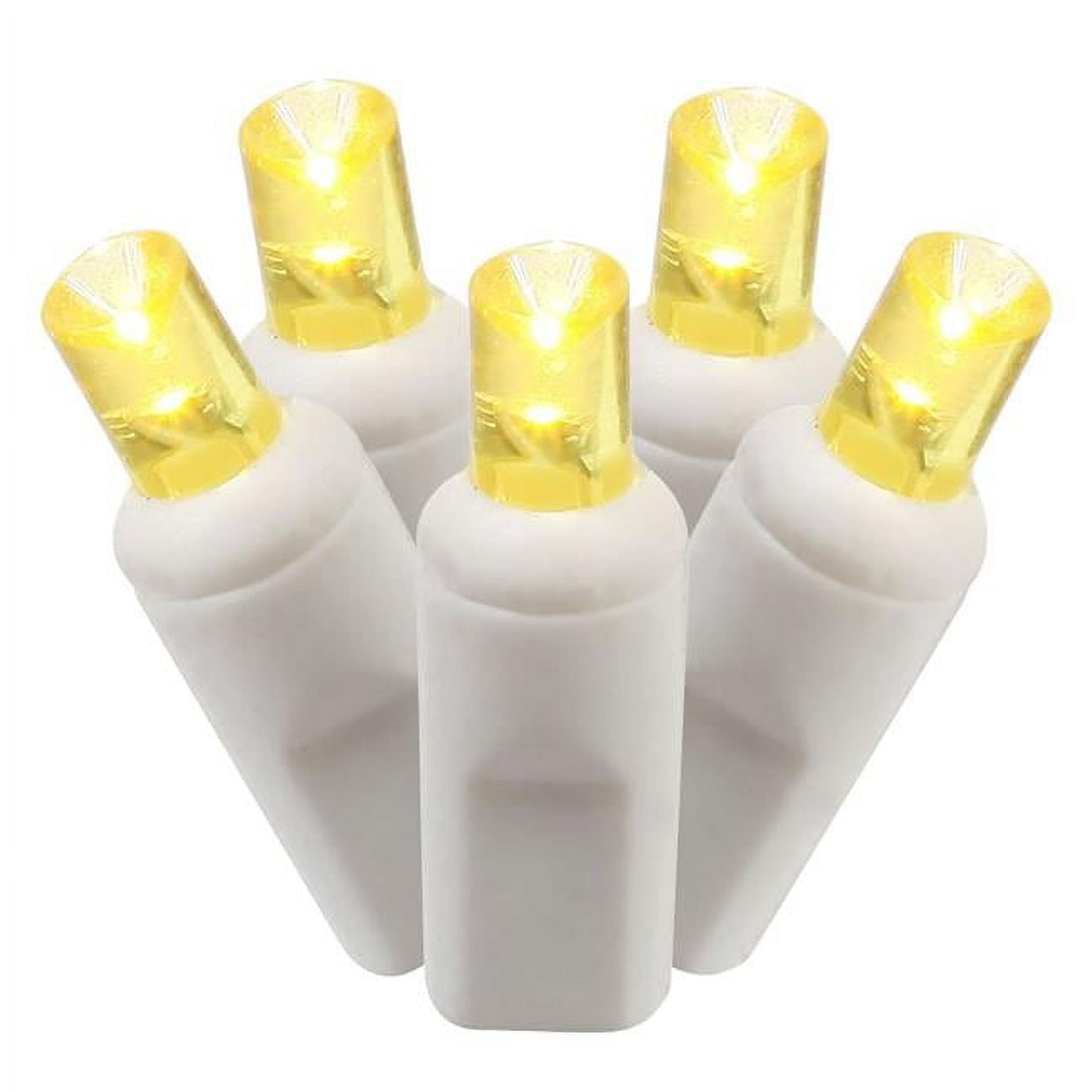 LED White Wire End Connecting 6 in. Spacing 25 ft. Long Light Set with ...