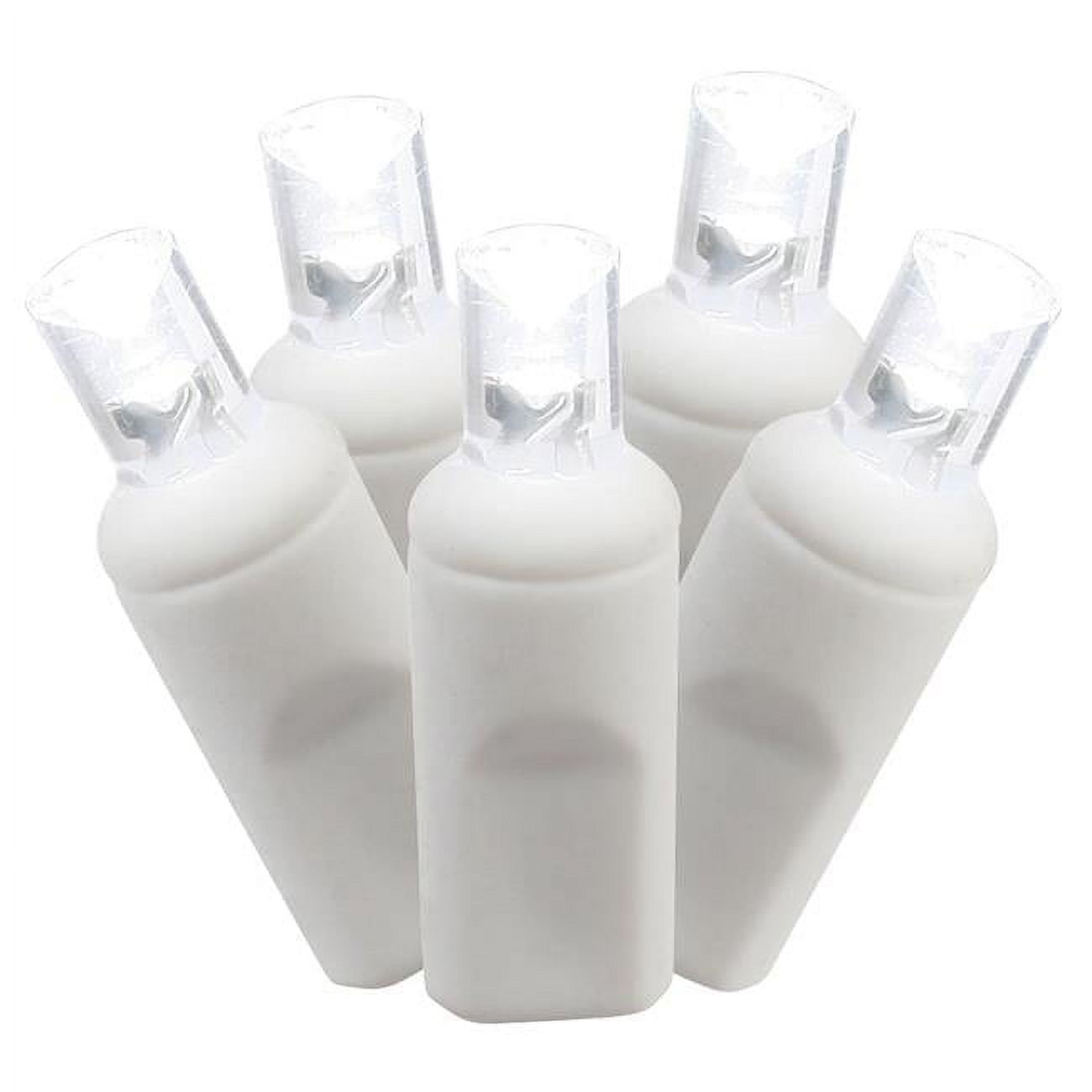 LED White Wire End Connecting 6 in. Spacing 50 ft. Long Light Set with ...