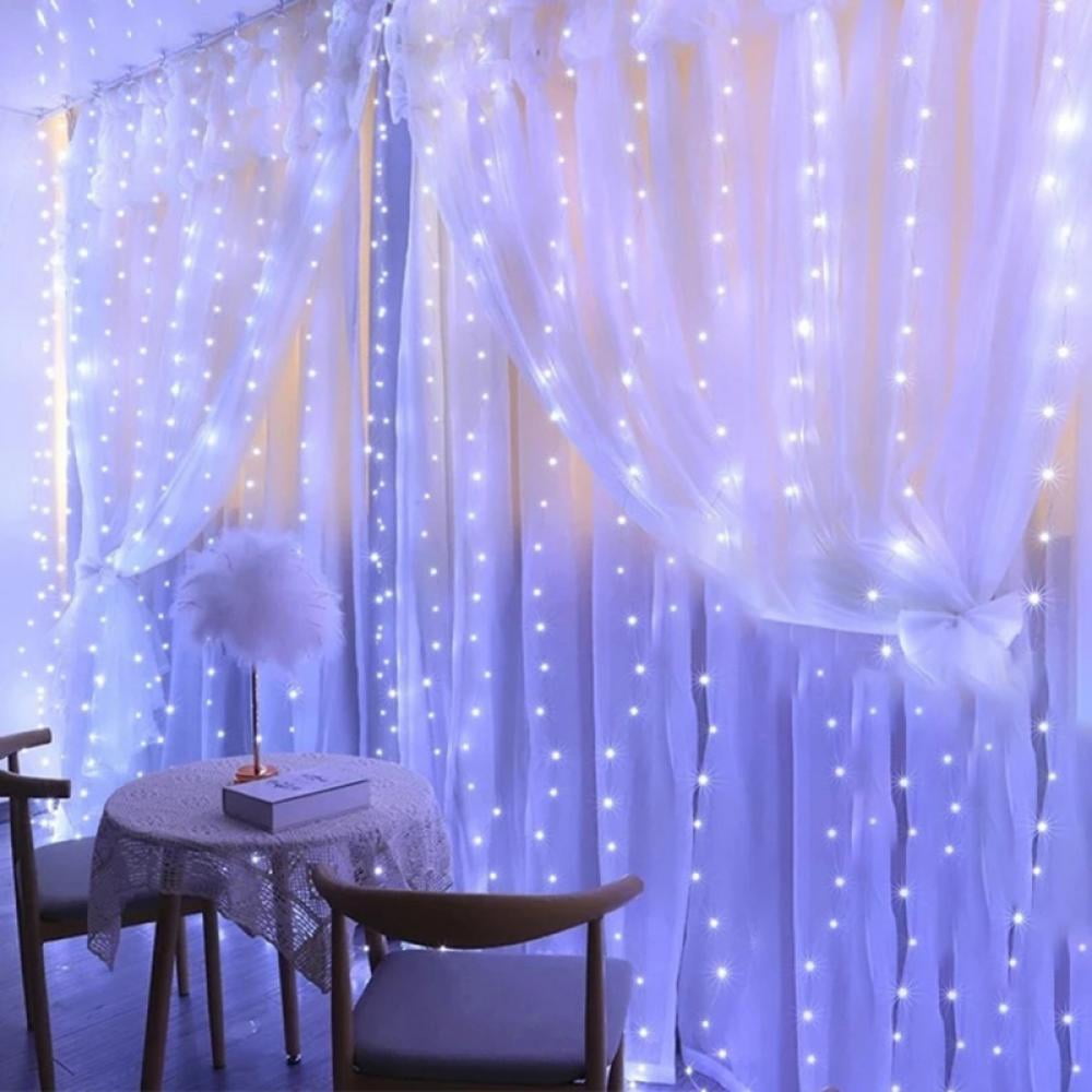 LED Window Curtain String Light with Remote Control, Hanging Fairy ...
