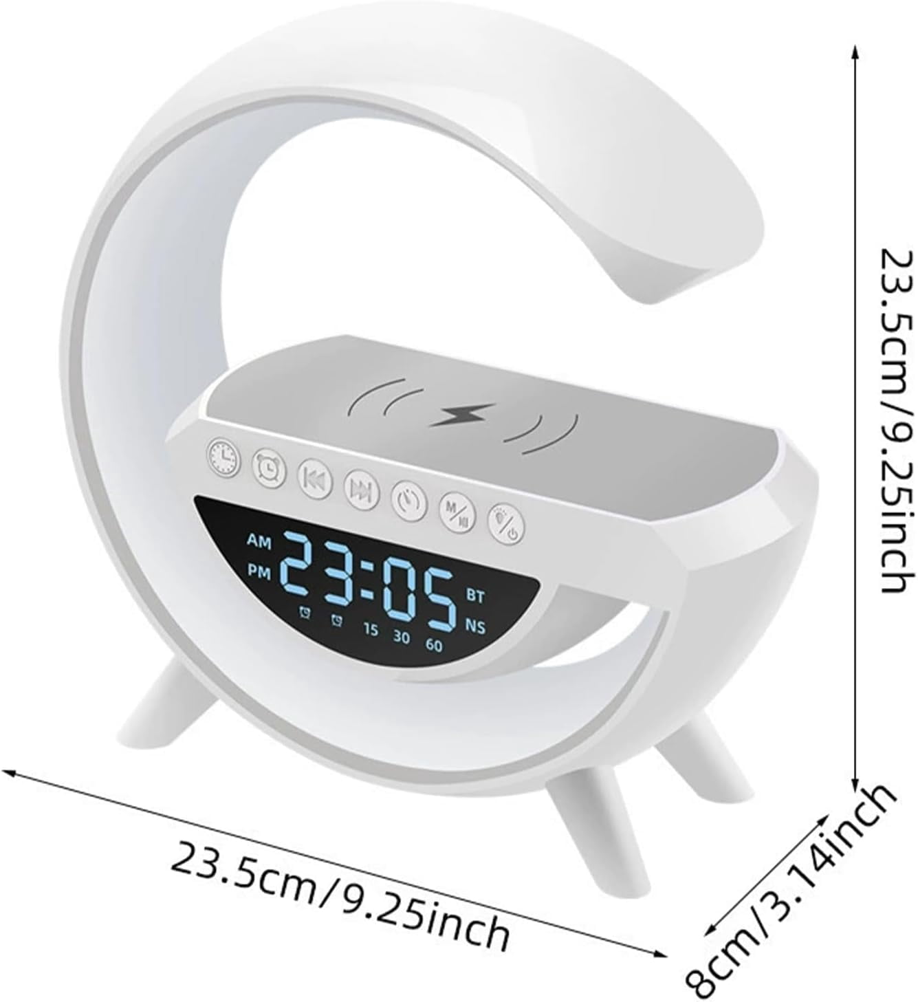 LED Wireless Charger Night Light Lamp, Letter G Shape LED Ambient ...
