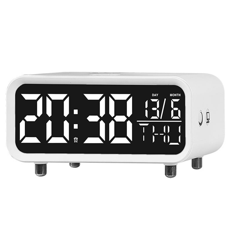 LED Wireless Charging Desk Clock Multifunctional Night Light Clock ...