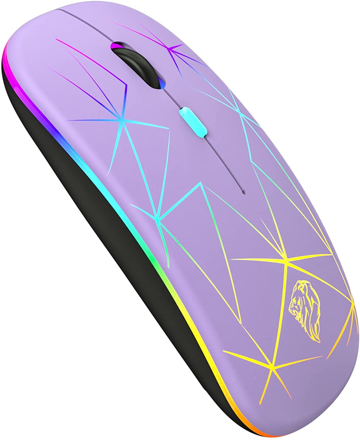 LED Wireless Mouse for Laptop,Slim Bluetooth Mouse with USB Receiver ...