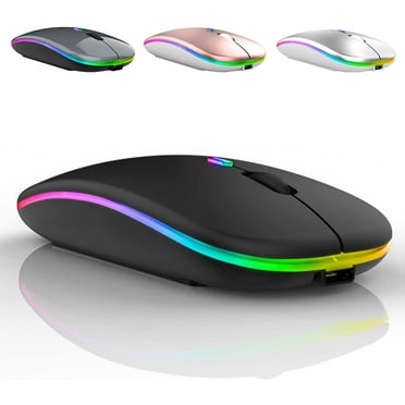 TENMOS Wireless Gaming Mouse Rechargeable Silent LED Computer Optical ...