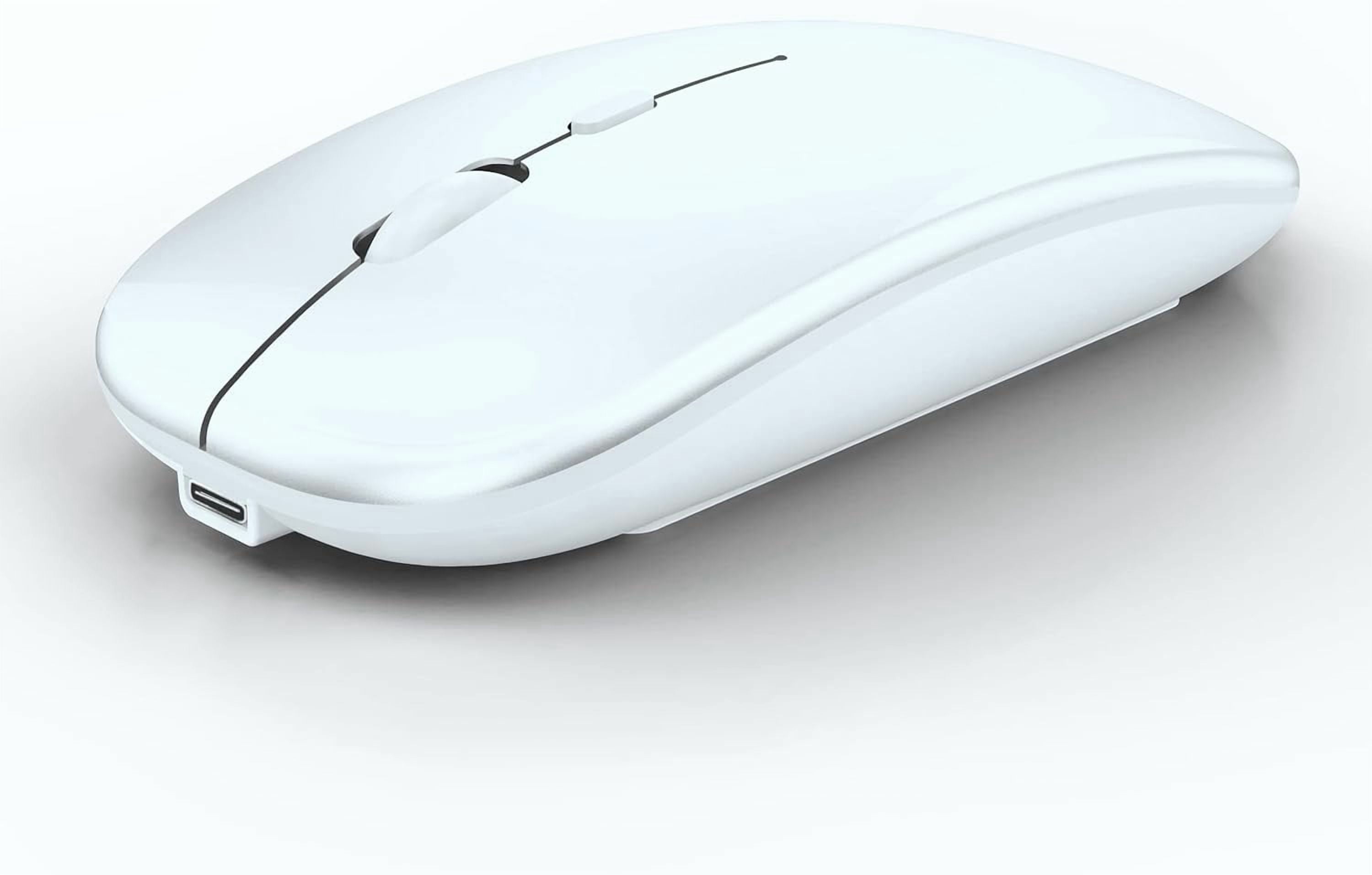 LED Wireless Mouse, Slim Rechargeable Silent Mouse, 2.4G Portable USB ...