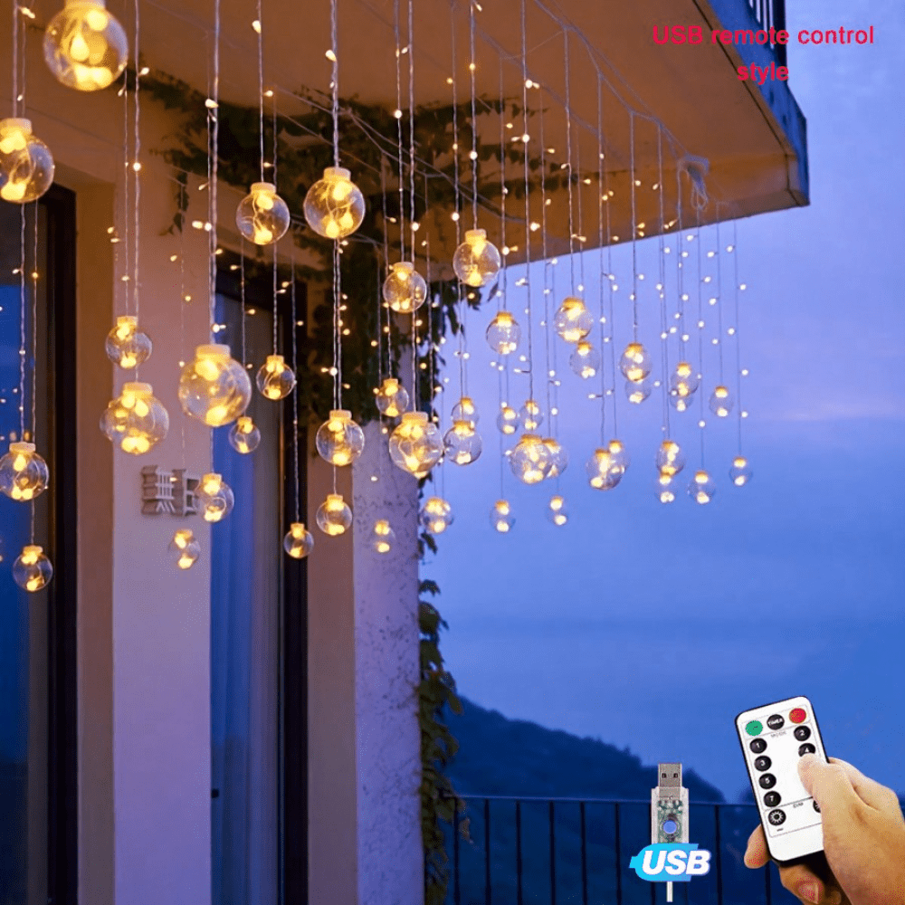 LED Wishing Ball String Light USB Powered Eight Function Modes 118.11 ...
