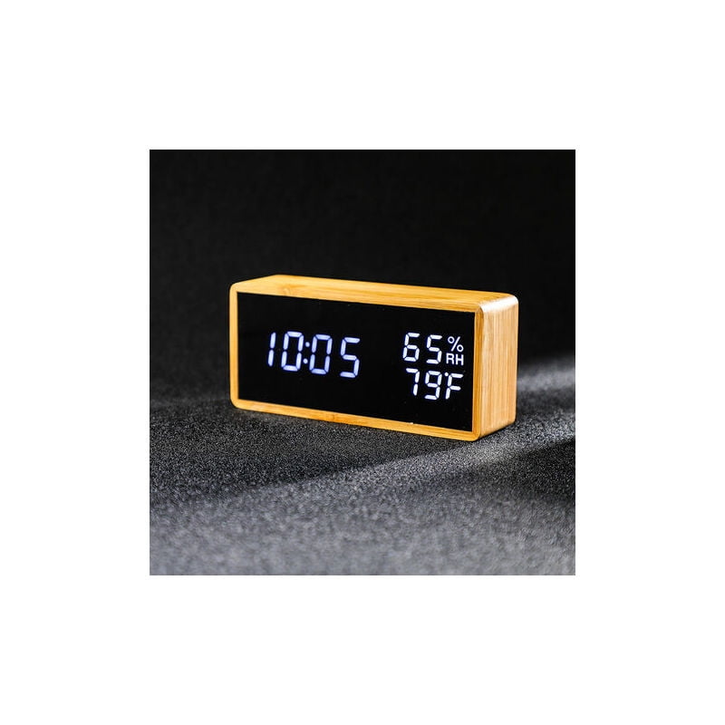 LED Wooden Alarm Clock Digital Alarm Clock Wooden Electric Alarm Clock ...