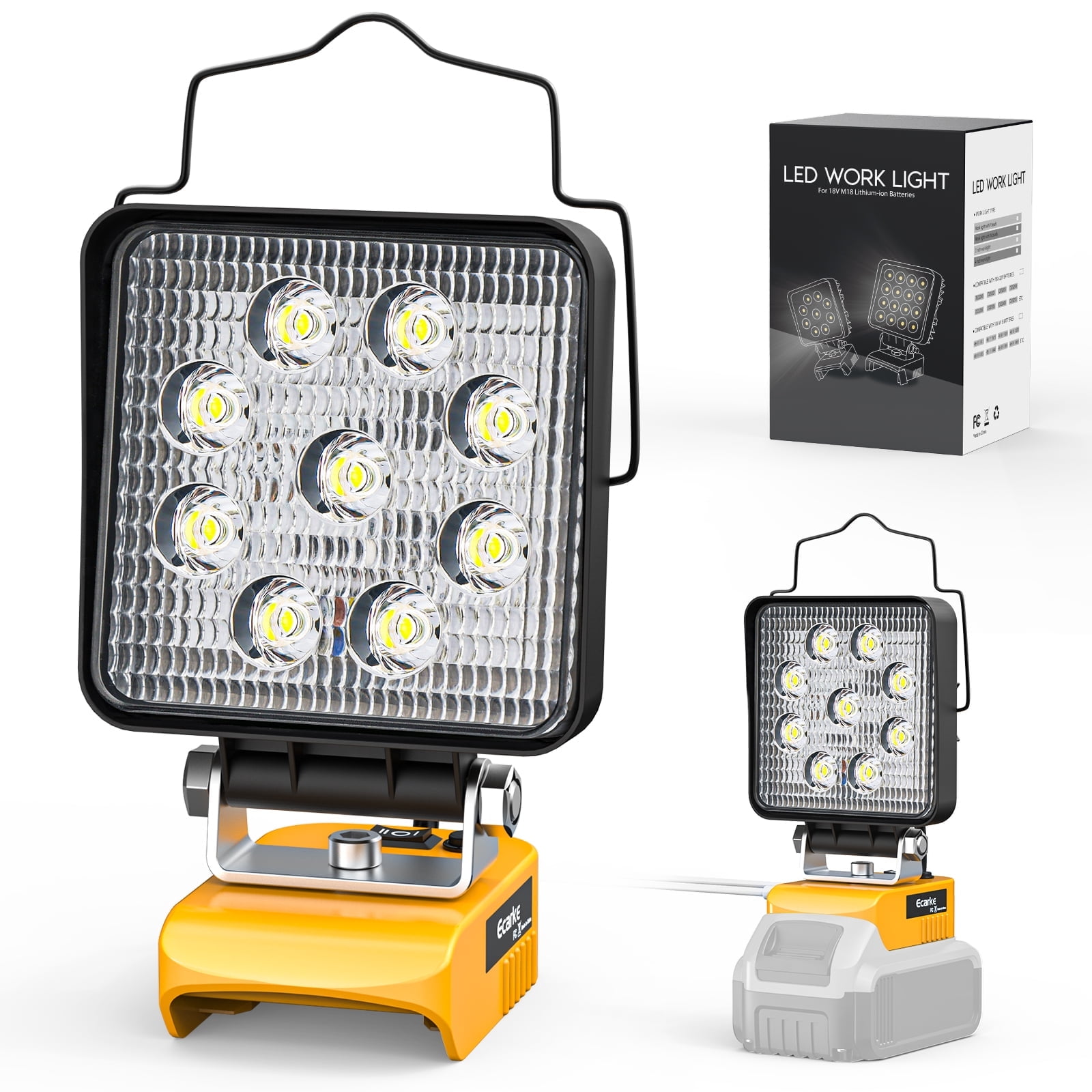 LED Work Light for DEWALT 20V MAX,140° Pivoting Head Flashlight 20V for ...