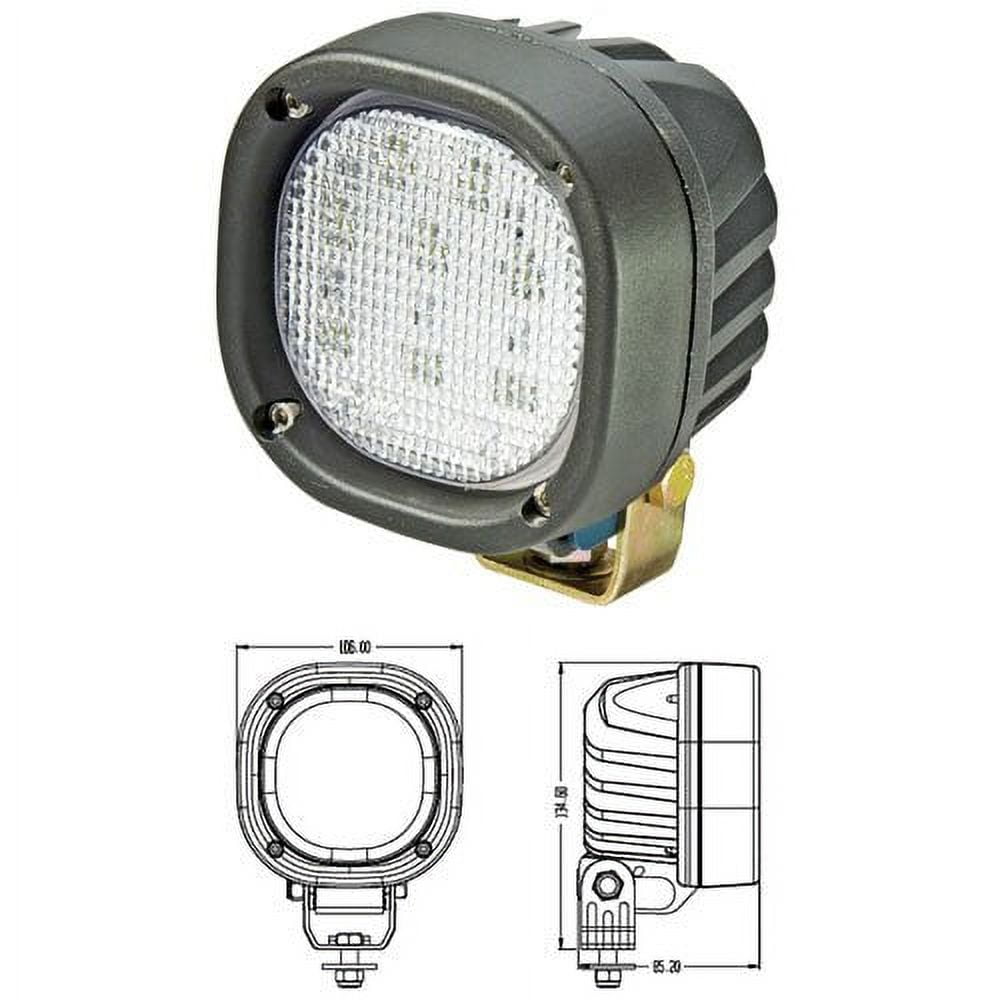 LED Work Light - TYRI, 16.8W, Square, Flood, Gehl Skid Steer, Mustang ...