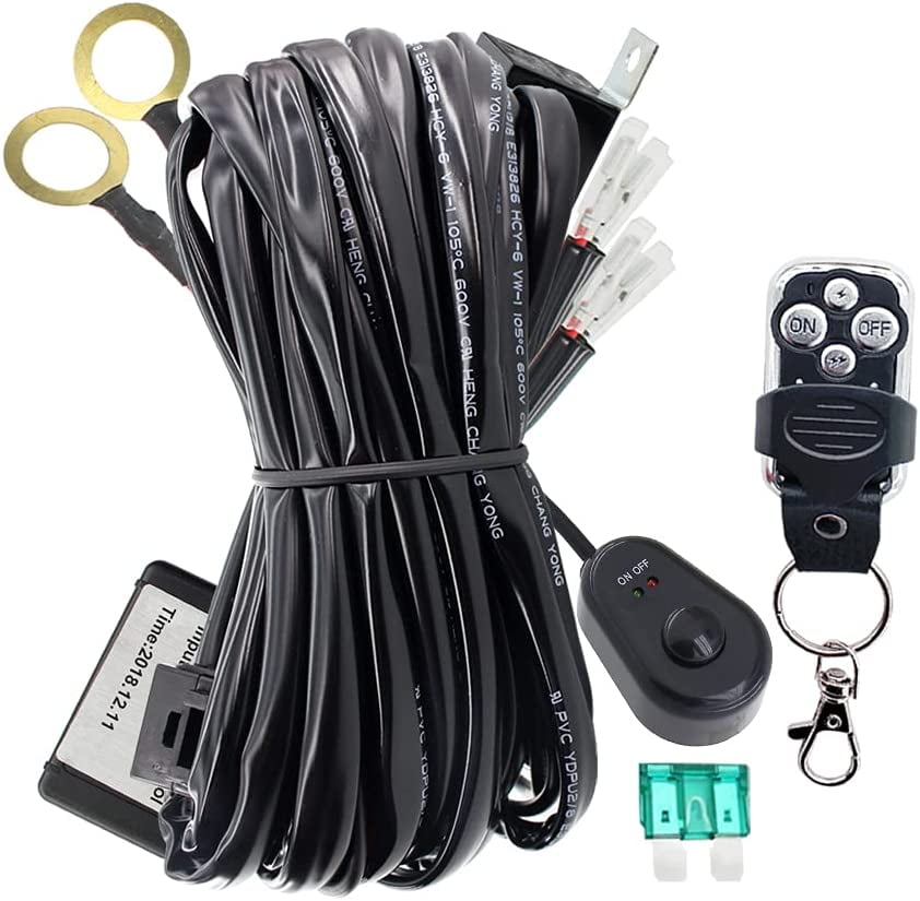 LED Work Lights Bar Remote Wiring Harness Kit 12V 40A LED Lights Remote ...